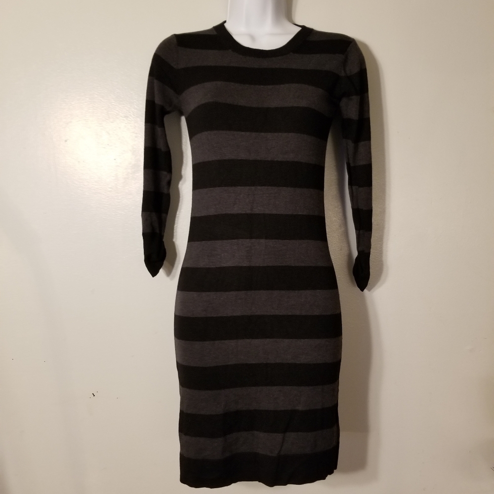 French Connection Stripes Long Sleeves Dress - Gem